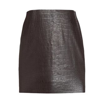 Wolford Minirock mit Krokopr&auml;gung - - Skirts - Damen - Braun - XS