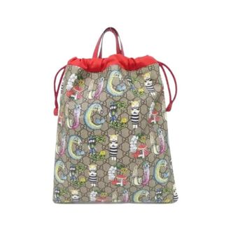 Gucci unisex, Pre-owned, Beige, Taille: ONE Size Sac &agrave; dos en tissu doccasion