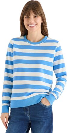 Cecil Gestreiftes Sweatshirt Fountain Blue XXL