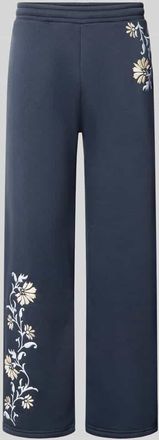 Review Straight Fit Sweatpants mit floraler Stickerei