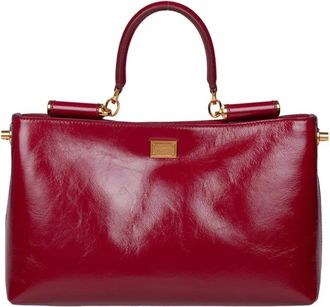 Dolce & Gabbana Hobo Bags - Vittoria Calfskin Handbag, Dark Red - Gr. unisize - in Rot - f&uuml;r Damen