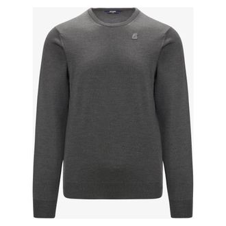 K-Way Rundhals-Strickware - - Knitwear - Herren - Grau - 2XL