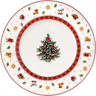 Villeroy & Boch Toys Delight Specials Frühstücks-/ Dessertteller Rot und Weiß, Spülmaschinenfest, Mikrowellensicher, Teller, Frühstücksteller, Dessertteller, Weihnach