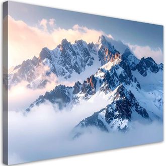 Feeby Tableau d&eacute;co Montagnes hiver paysage nature 90x60