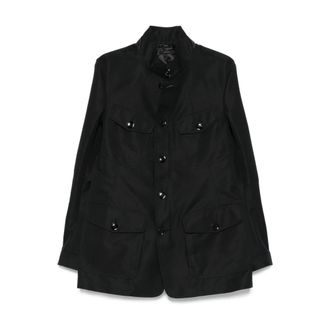 Tom Ford Homme, Vestes, Noir, Taille: XL Vestes noires &agrave; boutons avec col polo