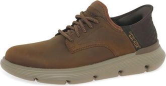 Skechers Homme Slip-ins Garza-Gervin Casual Slip-on Shoes Mousseline, Dark Brown Leather, 46 EU