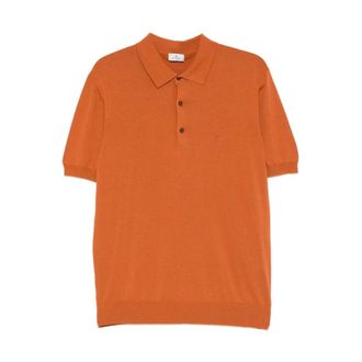 Etro Polohemd mit Logo-Stickerei - - Tops - Herren - Orange - M