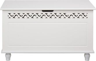 Hti-Line Miriam Truhe mit Cut-Outs, Landhausstil, B/H/T 80 x 48 x 40 cm