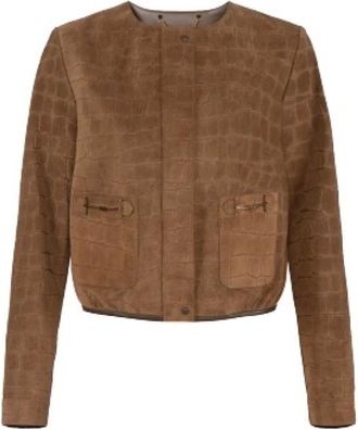 Elisabetta Franchi Femme, Vestes, Brun, Taille: 40 FR Veste E.Franchi
