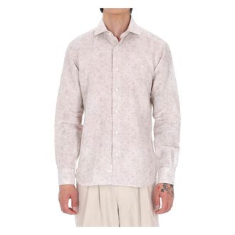 Barba Camicia Dandylife floreale in lino-cotone - - Shirts - Herren - Beige - 3XL