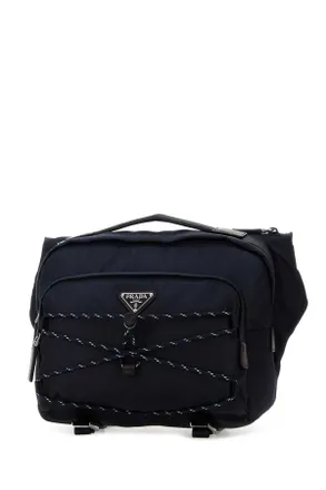 Prada Mens Dark Blue Re-Nylon Prada Speedrock Belt Bag Bleu Marsupi