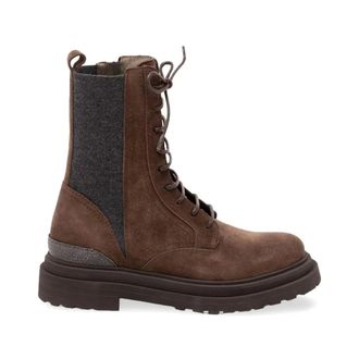 Brunello Cucinelli Lace-up Bottes - Femme - Chaussures - Brun - Taille: 37 EU