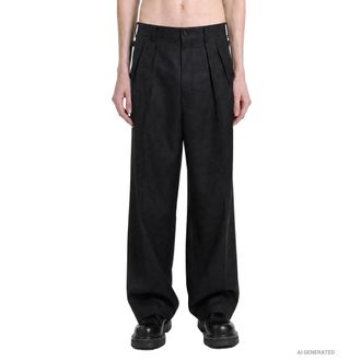Comme Des Gar&ccedil;ons Pleated Wool Trousers