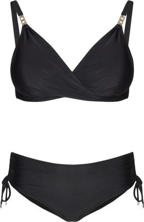 Fiorella Rubino Femme, Maillots de bain, Noir, Taille: 42 FR Bikini crois&eacute; avec d&eacute;tail de bijou