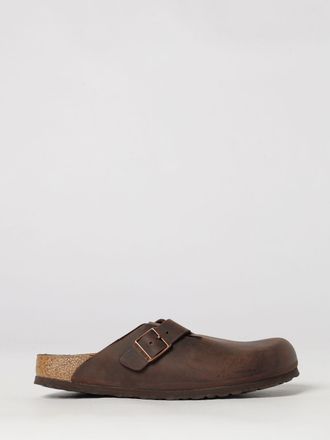 Birkenstock Mules Boston en cuir huil&eacute; avec bride r&eacute;glable