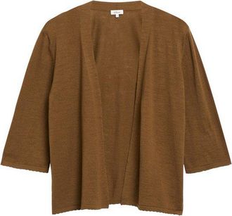 s.Oliver Cardigan Strickjacke Feinstrickjacke mit 3/4-Arm und Wellenkante