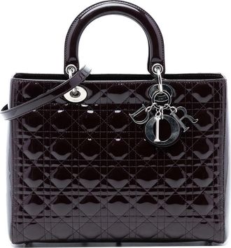 Dior Hobo Bags - Large Patent Cannage Lady Dior - Gr. unisize - in Orange - f&uuml;r Damen