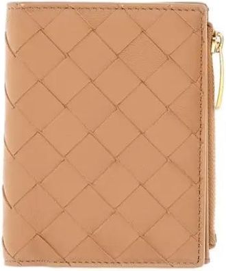 Bottega Veneta Portemonnaie - Small Bifold Woven - Gr. unisize - in Beige - f&uuml;r Damen