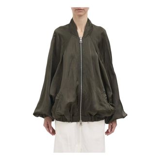 Andrea Ya'aqov Femme, Vestes, Brun, Taille: 38 FR Bomber en raso