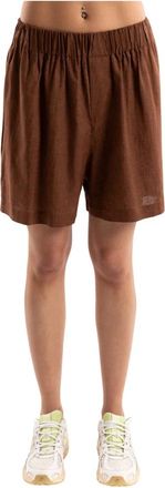 Hinnominate Hinnominate, Femme, Shorts, Brun, Taille: 36 FR Linen Bermuda Shorts
