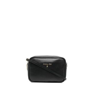 Patrizia Pepe Femme, Sacs, Noir, Taille: ONE Size Logo Plaque Crossbody Bag