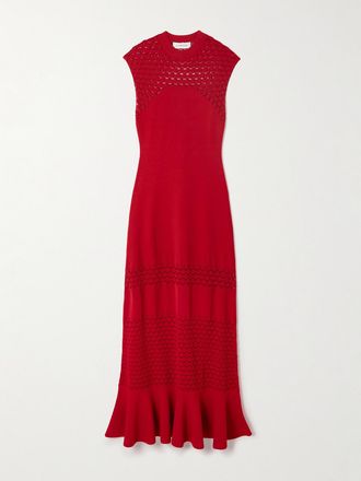 Lanvin Midikleid Aus Strick - Rot