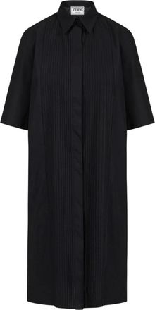 Iceberg Femme, Robes, Noir, Taille: 34 FR Robe chemise en popeline &agrave; manches courtes