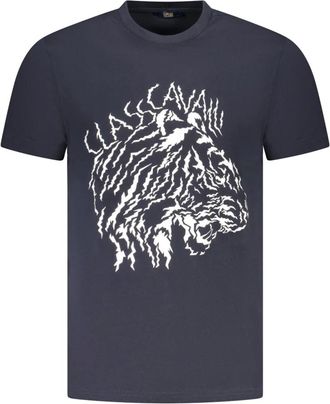 Cavalli Homme, Tops, Bleu, Taille: XL T-shirt &agrave; manches courtes