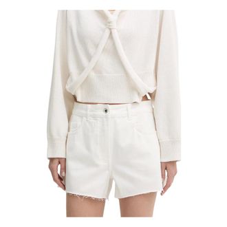 Patrizia Pepe Shorts effiloch&eacute;s - Femme - Shorts - Blanc - Taille: W28
