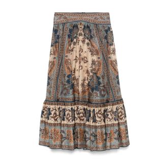 Zimmermann Blaue Seidenrock Elegante Anl&auml;sse - - Skirts - Damen - Mehrfarbig - S