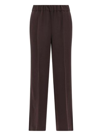 Alberto Biani Wide-Leg Trousers - Brown