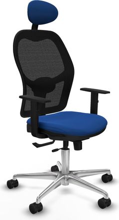 Piqueras y Crespo Home Office Jorquera Sessel mit 1D-Armen, h&ouml;henverstellbarer Lendenwirbelst&uuml;tze und festem Kopfteil, ausgestattet mit Syncro/Traslack und injiziertem 