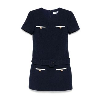 Self Portrait Boucl&eacute;-Minikleid - - Dresses - Damen - Blau - XS