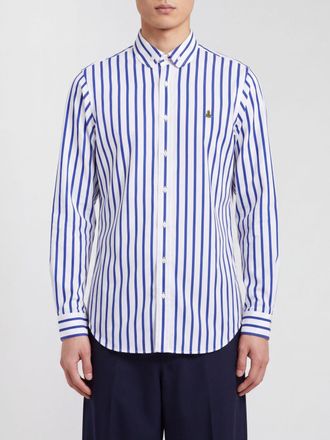 Vivienne Westwood Slim-Fit gestreiftes Hemd von aus Stretch-Baumwolle mit Orb-Logo