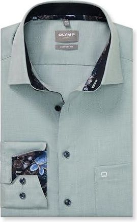 Olymp Chemise Homme &agrave; Manches Longues Luxor, Faux Uni, 466 Comfort Fit 20,13 New Kent, 41