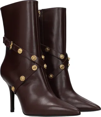 Versace Womens Brown Leather Ankle Boots