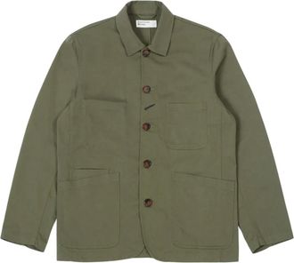 Universal Works Homme, Vestes, Vert, Taille: S Twill Bakers Jacket