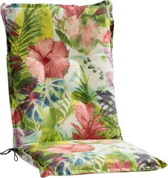JACK Gartenstuhlauflagen Mittellehner - 110 x 50 cm - Mehrfarbig - Baumwolle - Polyester - Blumenmuster - Sesselauflage Sitzpolster Stuhlauflage
