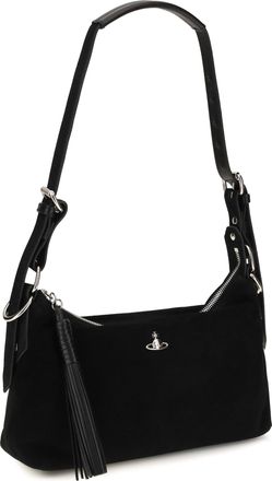 Vivienne Westwood Emma Suede Shoulder Bag - Black