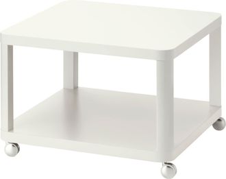 IKEA Tingby 202.959.25 Beistelltisch auf Rollen, Wei&szlig;, Gr&ouml;&szlig;e 64 x 64 cm