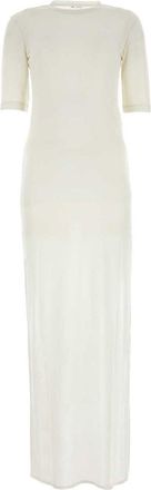 Ami Semi-transparentes Maxikleid - Wei&szlig;