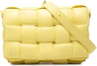Bottega Veneta Sac bandouli&egrave;re Cassette matelass&eacute; Pre-owned - Femme - Pre-owned - Jaune - Taille: ONE Size