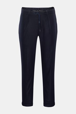 04651/ Herren - Flanell-Jogpants navy