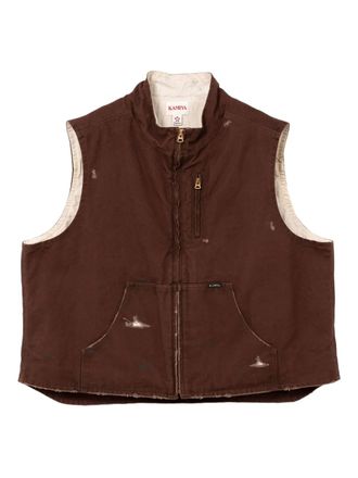 Bows & Arrows Boro Weste im Distressed-Look - Braun