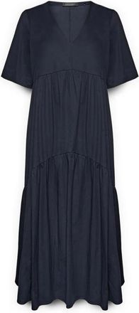 Elena Miro Femme, Robes, Bleu, Taille: 50 FR Robe Midi &agrave; Volants