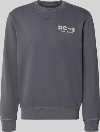 PME Legend Sweatshirt mit Label-Print und Rundhalsausschnitt