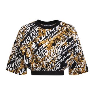 Versace Jeans Couture Femme, Tops, Multicolore, Taille: 38 FR Cropped T-Shirt