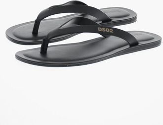 Dsquared2 Leather Solid-Color Flip-Flops size 42