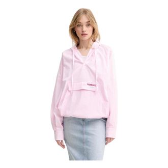 Fiorucci Chemise &agrave; capuche Vichy Logo - Femme - Blouses et Chemises - Rose - Taille: 36 FR