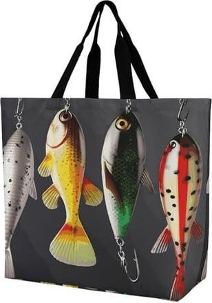 Generic Diff&eacute;rents Types DApp&acirc;ts De P&ecirc;che Sac &Agrave; Bandouli&egrave;re R&eacute;utilisable Tote Bag Grand Sac A Main Femme Pour Shopping Plage Voyage